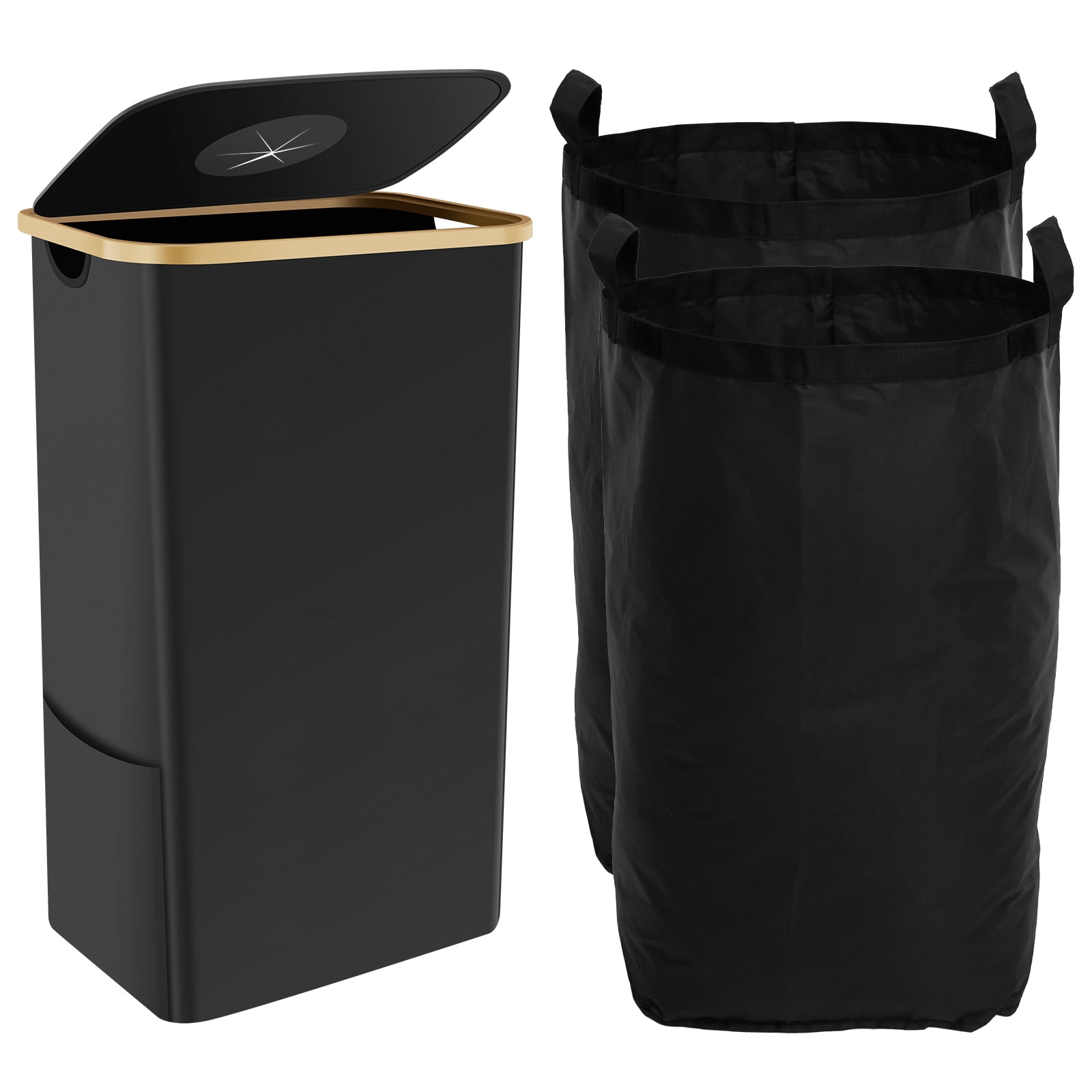 23 Gallon Recycling Bin for Kitchen, 105L Returnable Bottle Bin Garbage ...