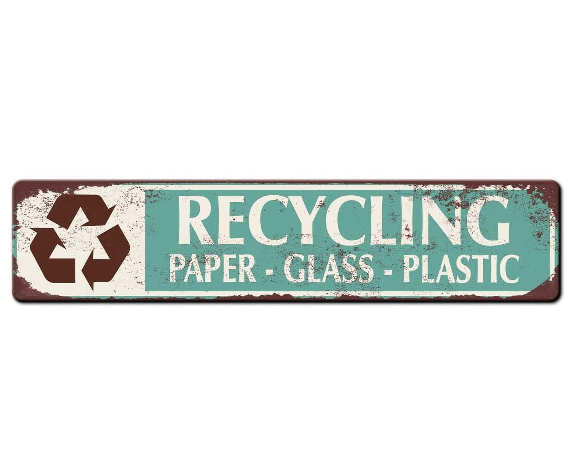 Recycling Sign Paper Glass Plastic Recycling Notice Home Recycling Air ...