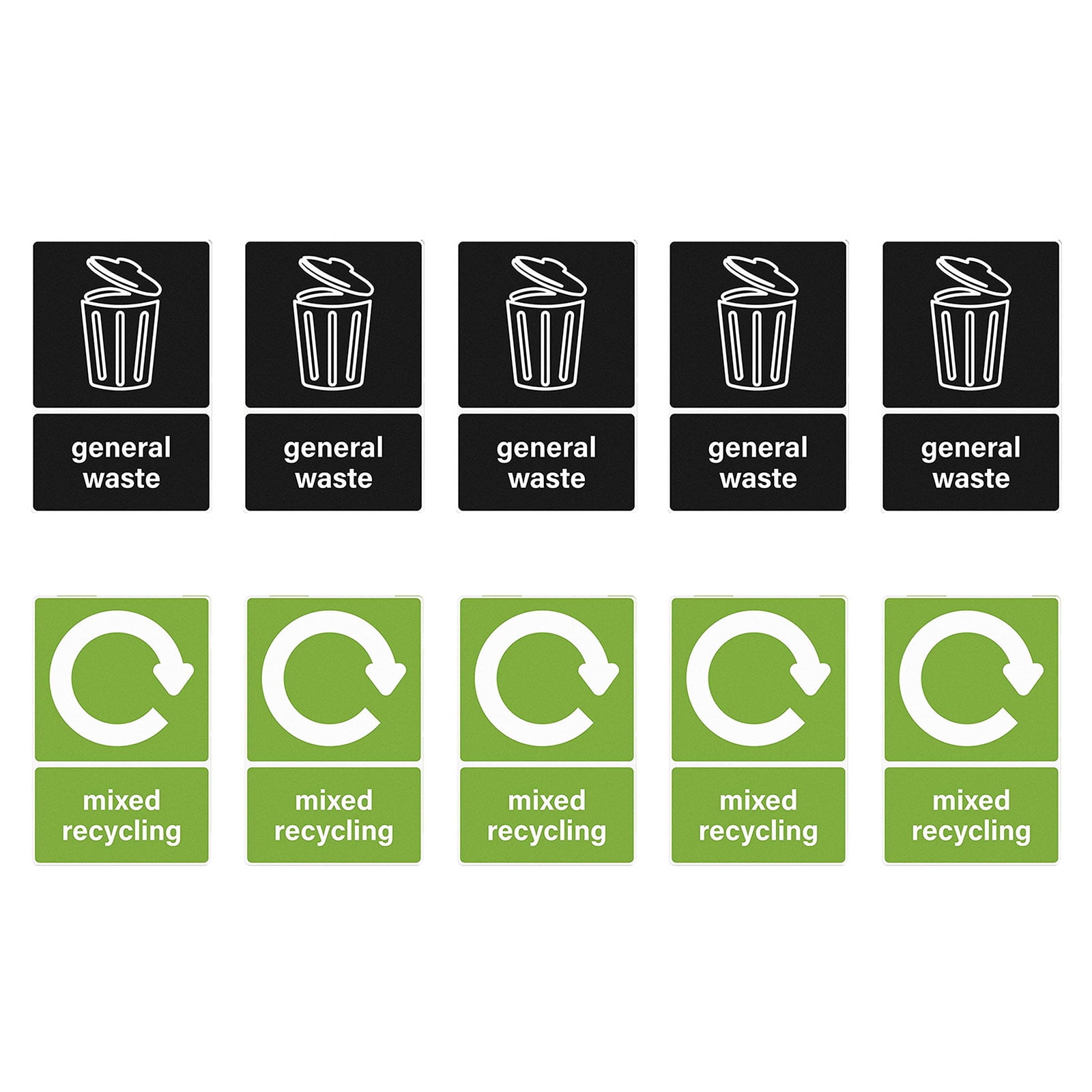 Recycling Symbol Stickers for Bins Cans,10Pcs Recycle Sticker for Home ...