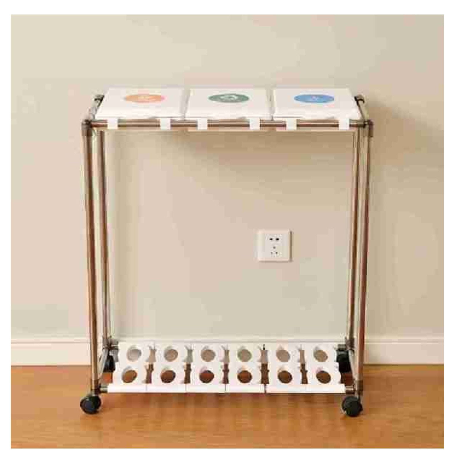 Recycling Trash Can 3 Compartment - Stainless Steel Kitchen Recycling ...