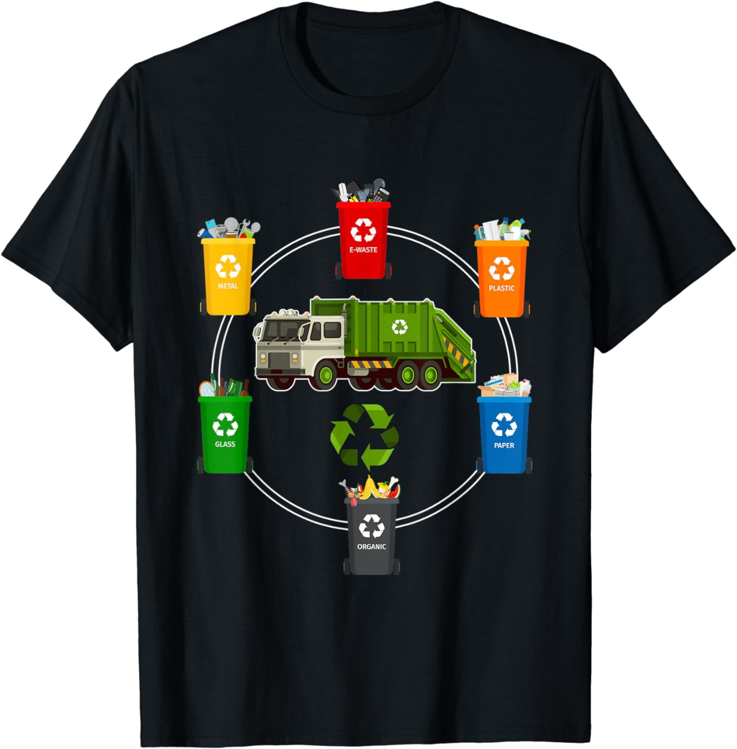 Recycling Trash Garbage Truck Environmental Awareness Boys T-Shirt ...