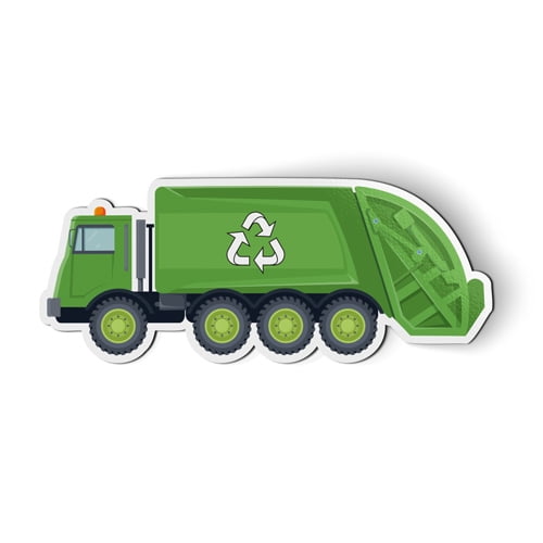 Recycling Truck Recycle - 5.5" Magnet for Car Locker Refrigerator ...