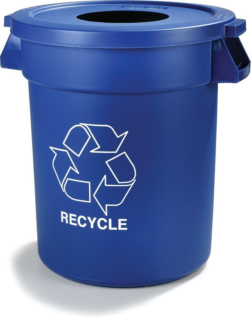 Recycling Waste Container, 44 Gallon, Blue, Food Service Grade ...