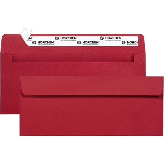 Red #10 Envelopes 100 Count Self Seal Envelopes Red for Business ...
