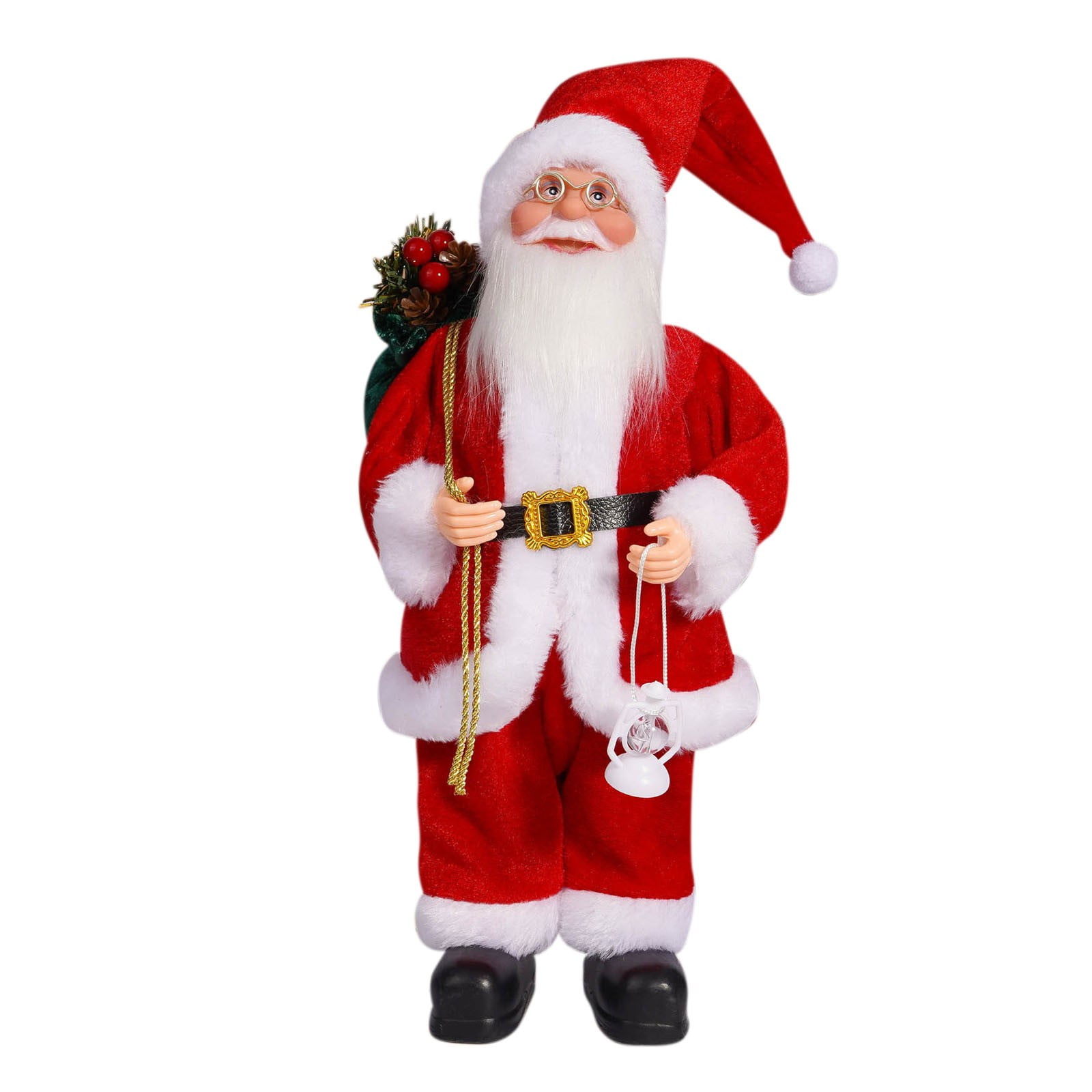Red 12 Inch Red Santa Claus Doll Standing Posture Polyester Fiber ...