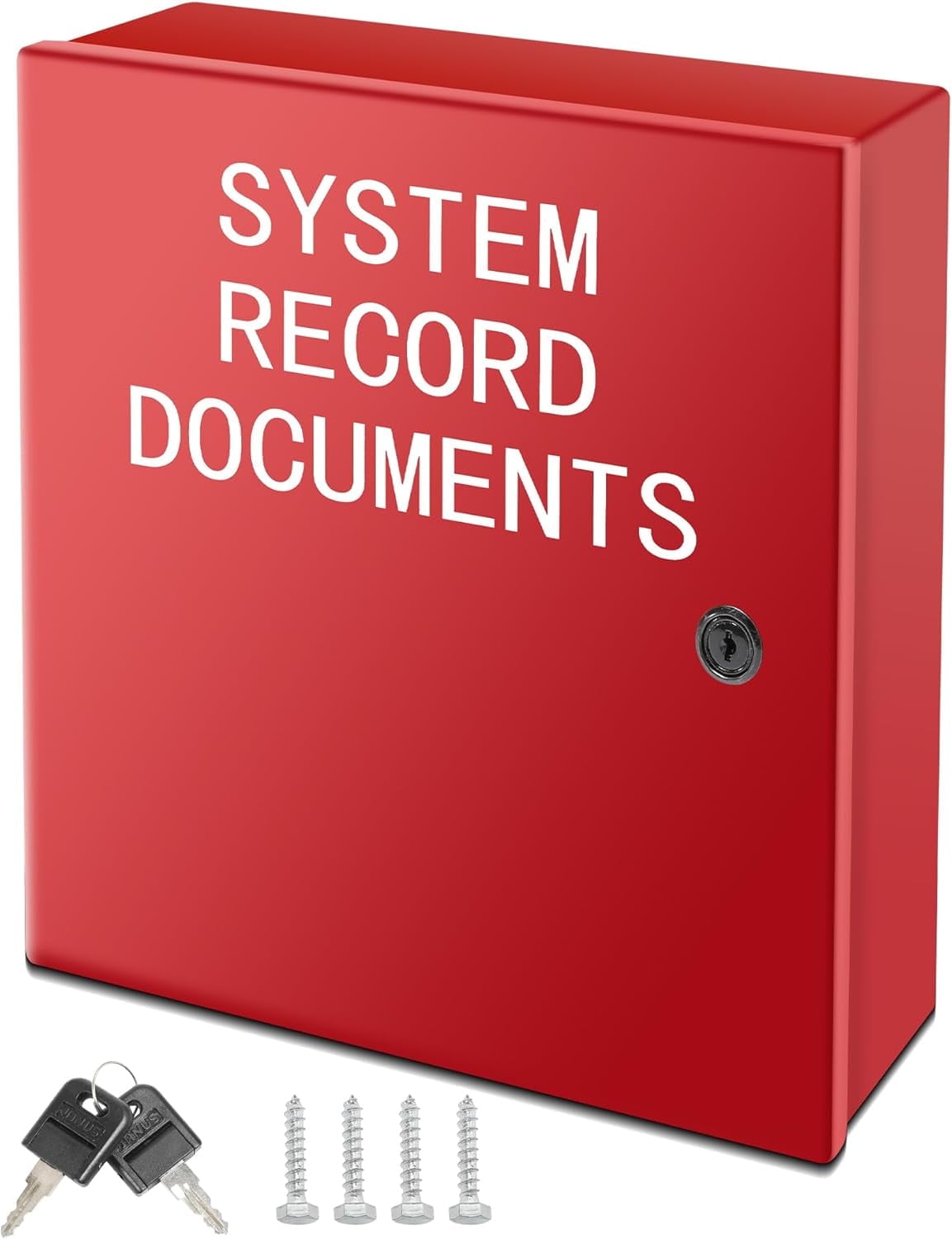 Red 12 x 12 Inch System Record Documents Enclosure,for Office Home with ...
