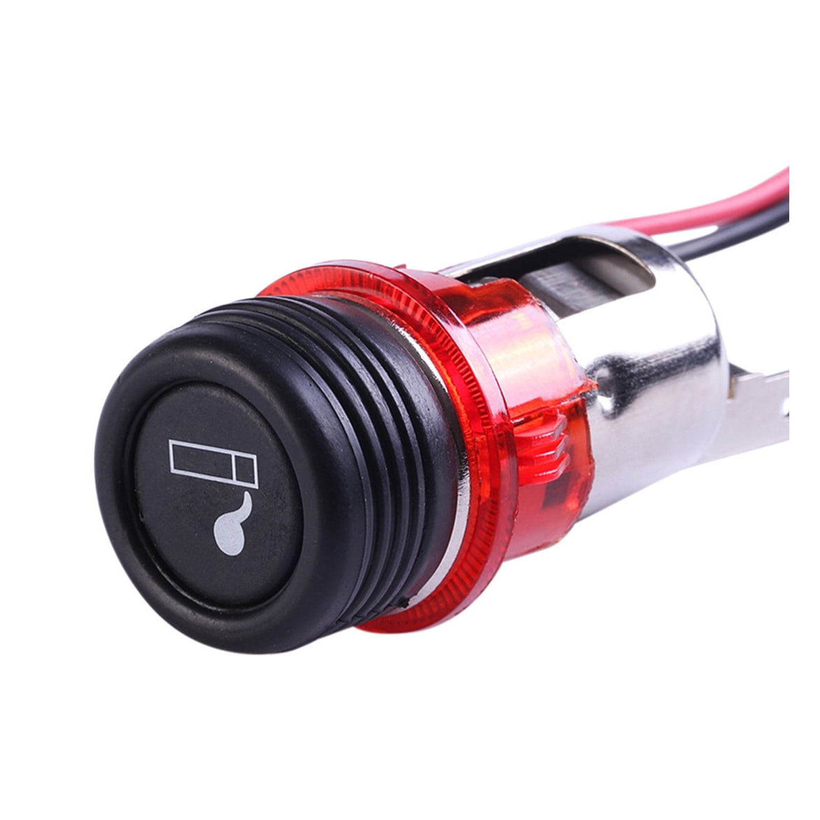 Red 12V Universal Car Cigarette Lighter With Light Phone Charger Power ...