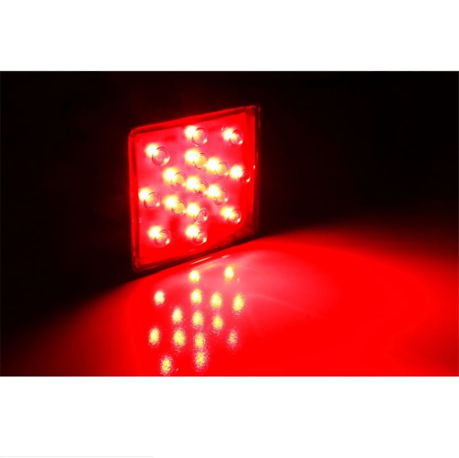 Red 15 LED Brake Tail Light Tow Hitch Cover Lamp For Truck Trailer 2 ...