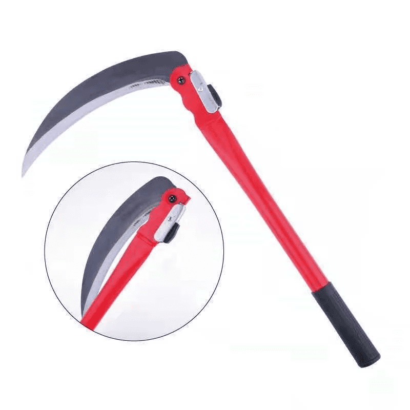 Red 16" Folding Sickle Stainless Steel Crops Grass Lawn Weed Cutter ...