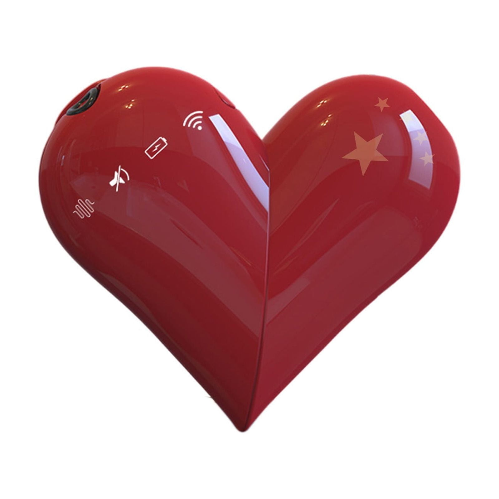 Red 2.4G Wireless Lavalier Microphone With Heart Shape Design For ...