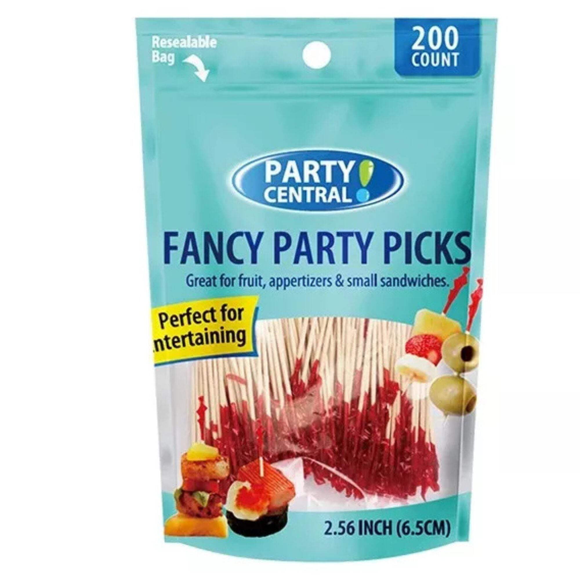 Red 2.5" Fancy Party Picks:200CT - Walmart.com