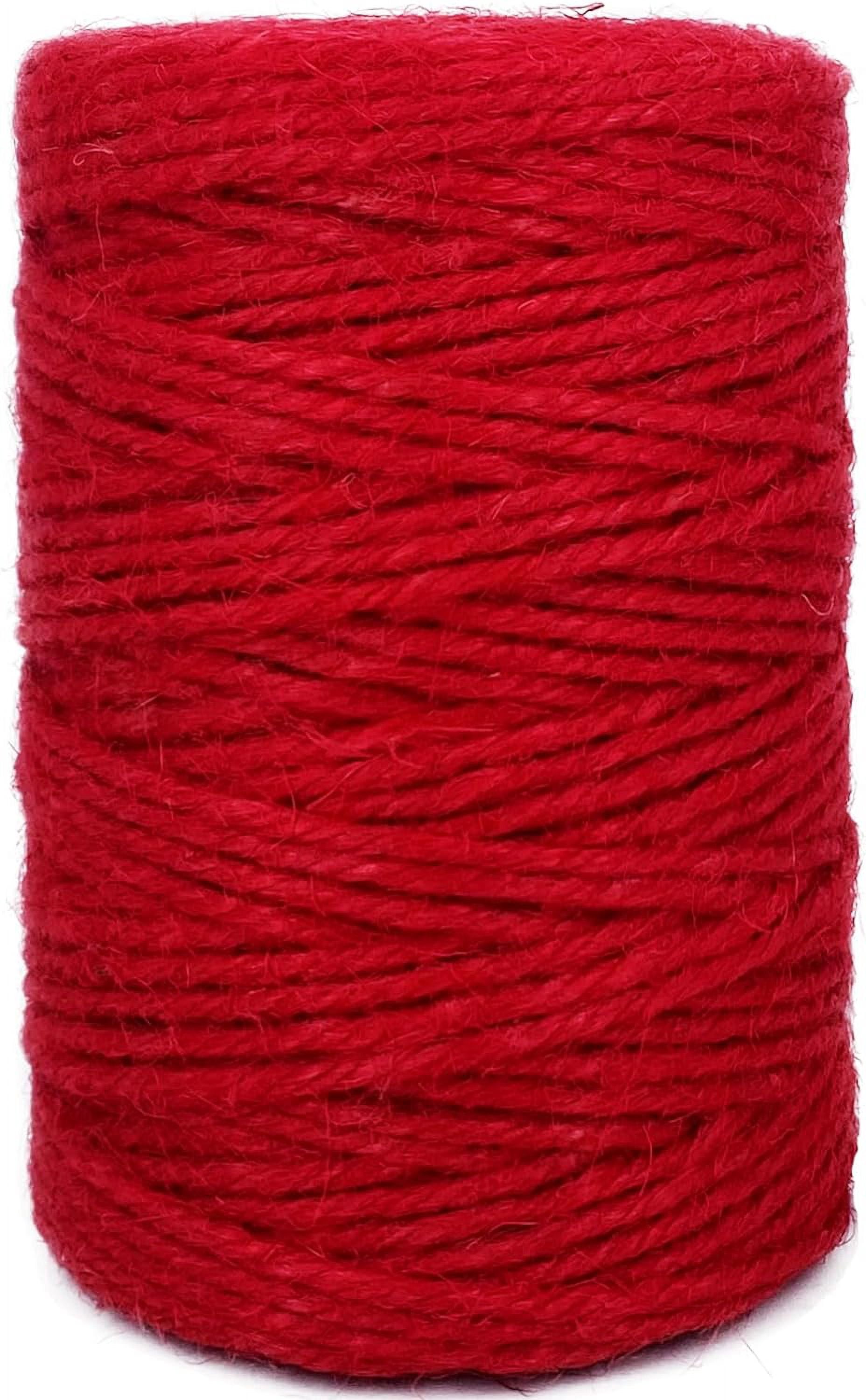 Red 2.5mm Jute Twine 328 Feet Heavy Duty Garden Twine String for Arts ...