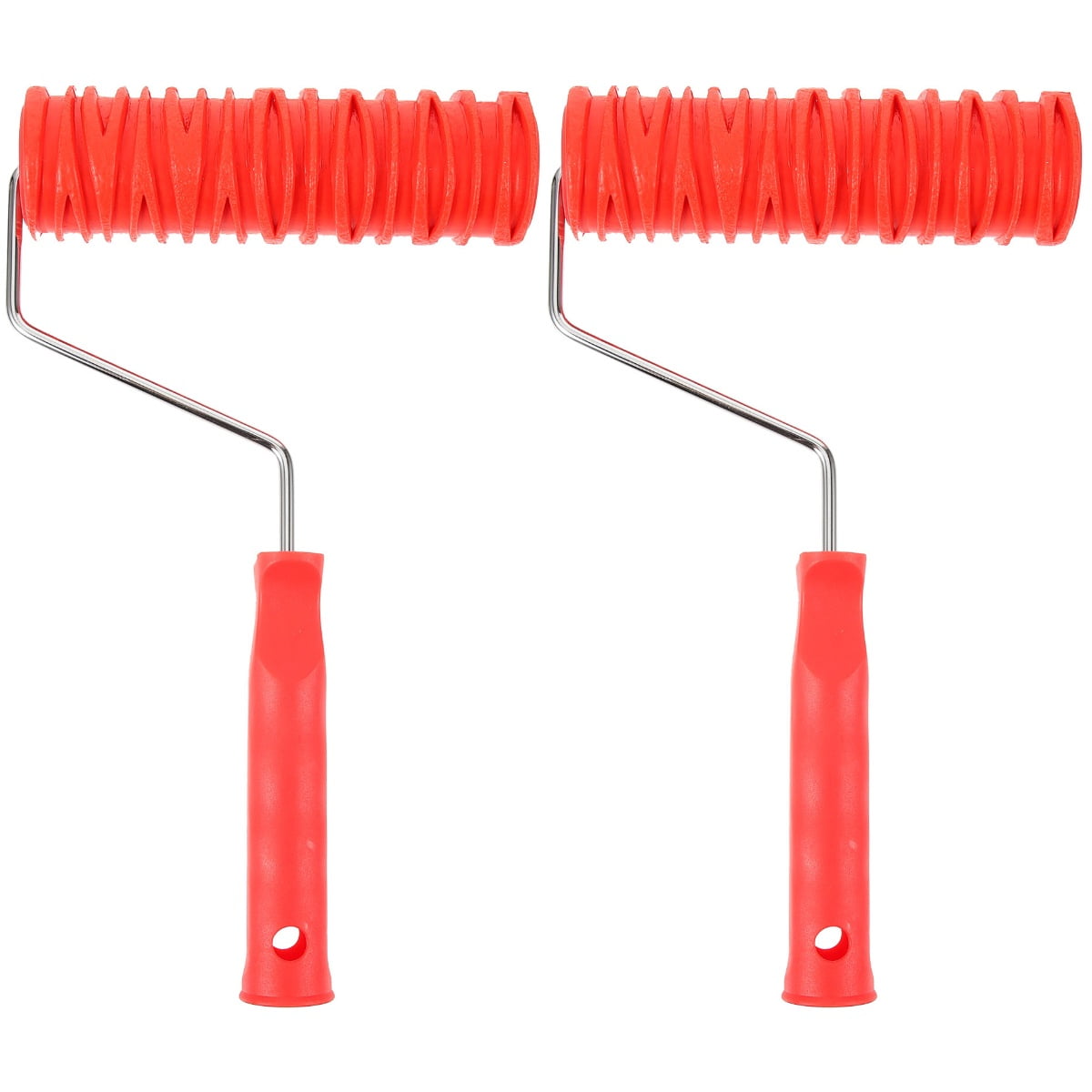 Red 2 Pack Rubber Texture Paint Roller Textured Embossing Wall Membrane ...