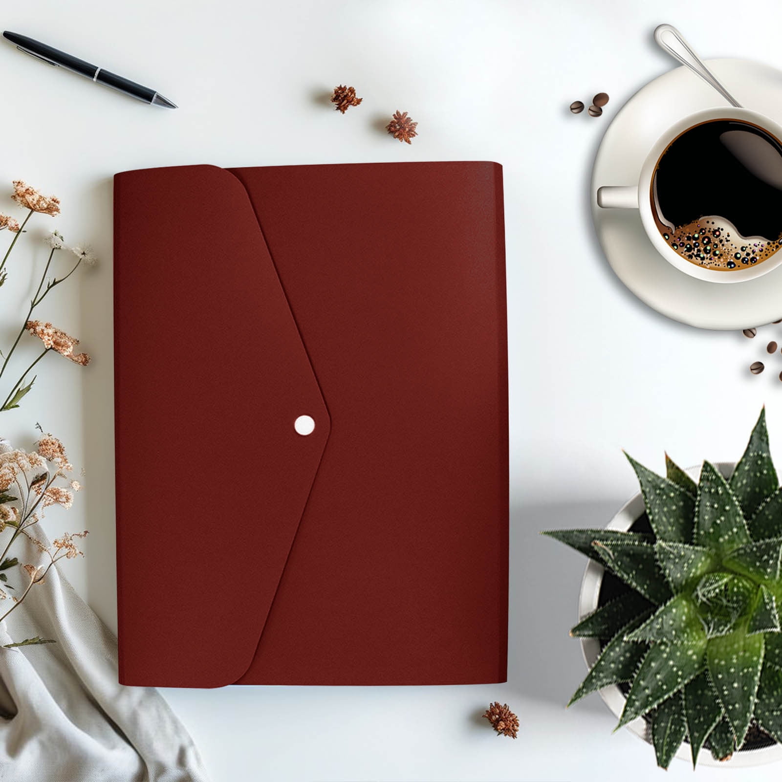 Red 2 Pocket A4 File Folder Organizer Document Storage Pouch Portfolio ...