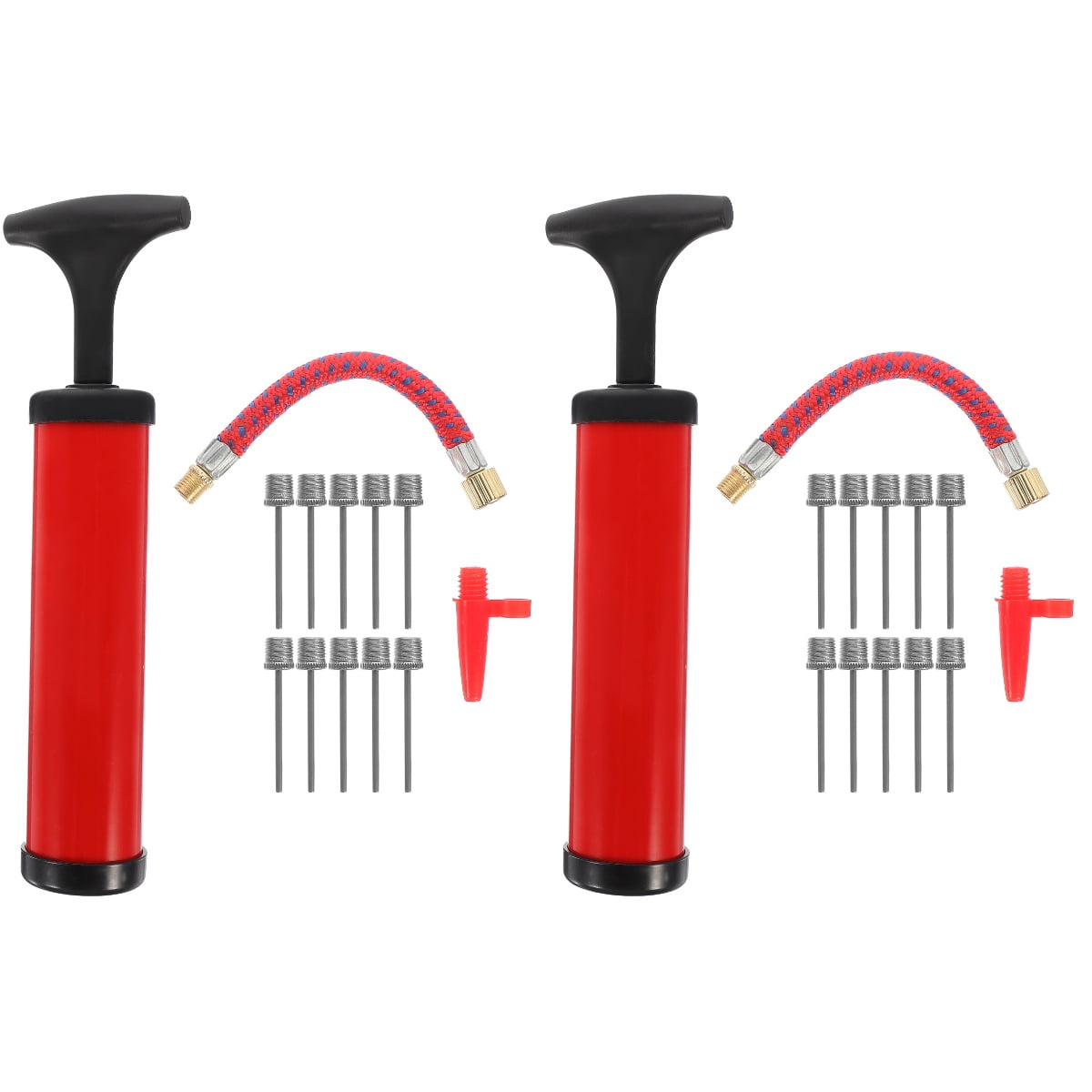 Red 2 Sets Sticker Football Stickers Manual Air Pump Inflatable ...