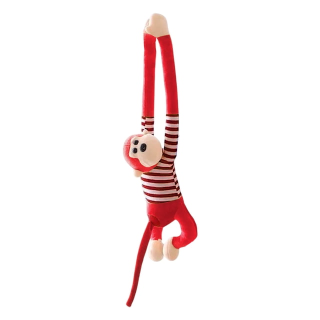 Red 20 Inch Plush Monkey Toy Long Arm Stuffed Animal Soft Doll Hanging ...