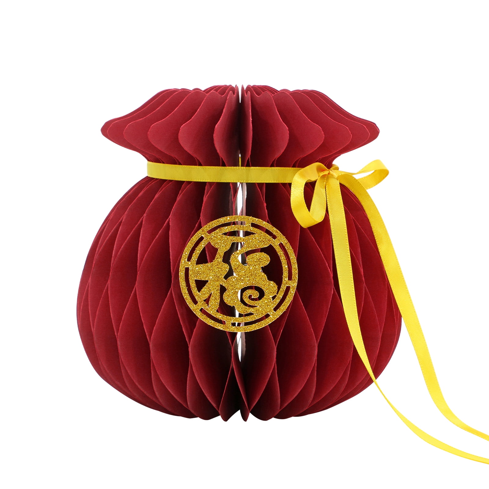 Red 2024 Chinese Honeycomb Paper Table Centerpieces Good Luck Ornament ...