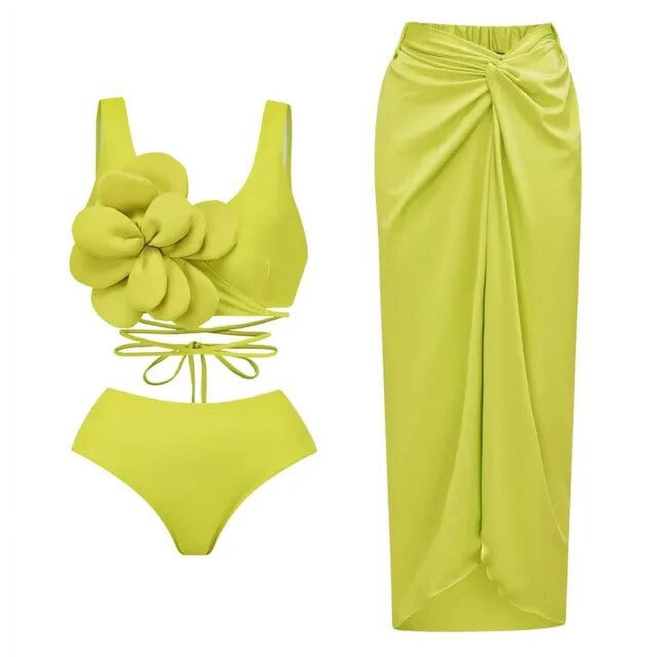 Red 2024 New Sexy 3d Flower Cutout One Piece Swimwear Skirt Luxury