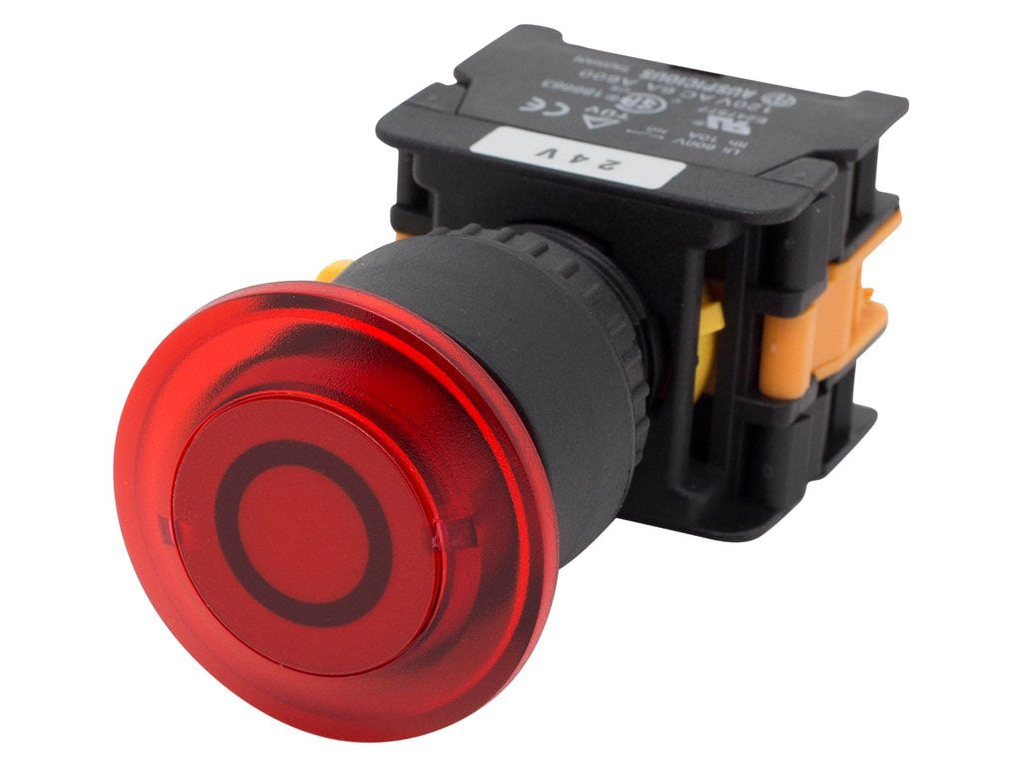 Red 22mm 1NC 1NO Latching Maintained Push Button Switch 220V LED ...