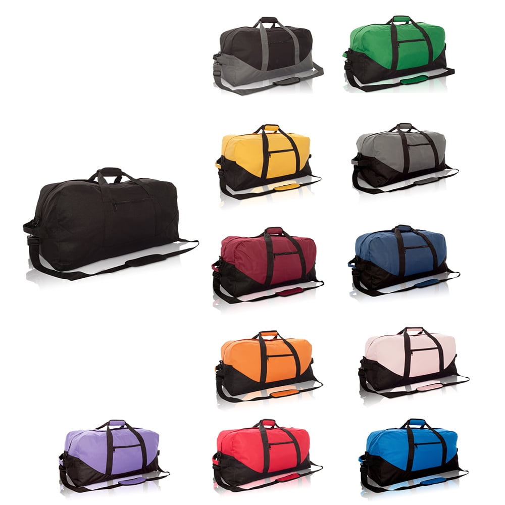 Red 25" Large Duffle Bag with Adjustable Straps for Travel Gym Sport ...