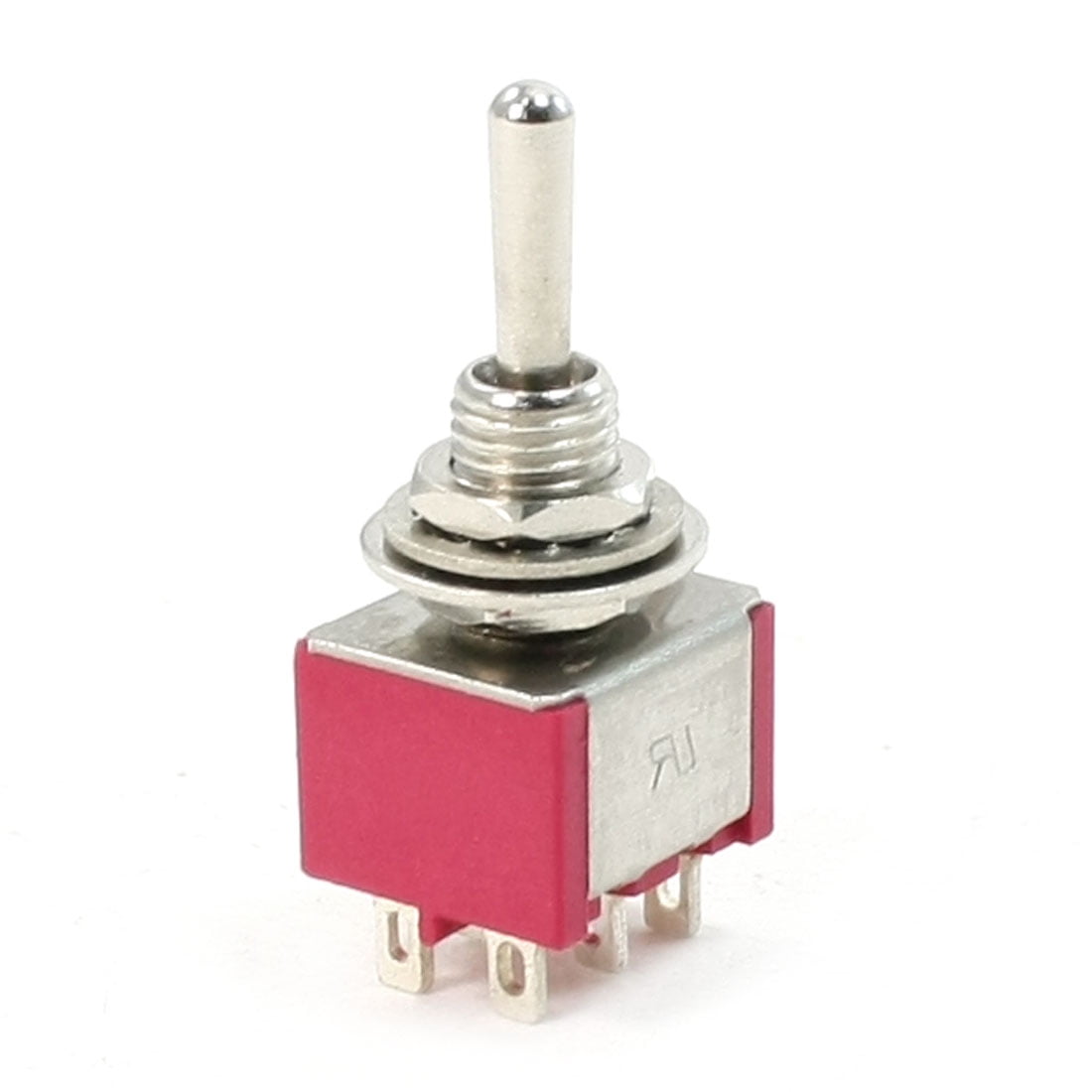 Red 250V/2A 120V/6A ON/OFF/ON 6 Pins Toggle Switch DPDT - Walmart.com