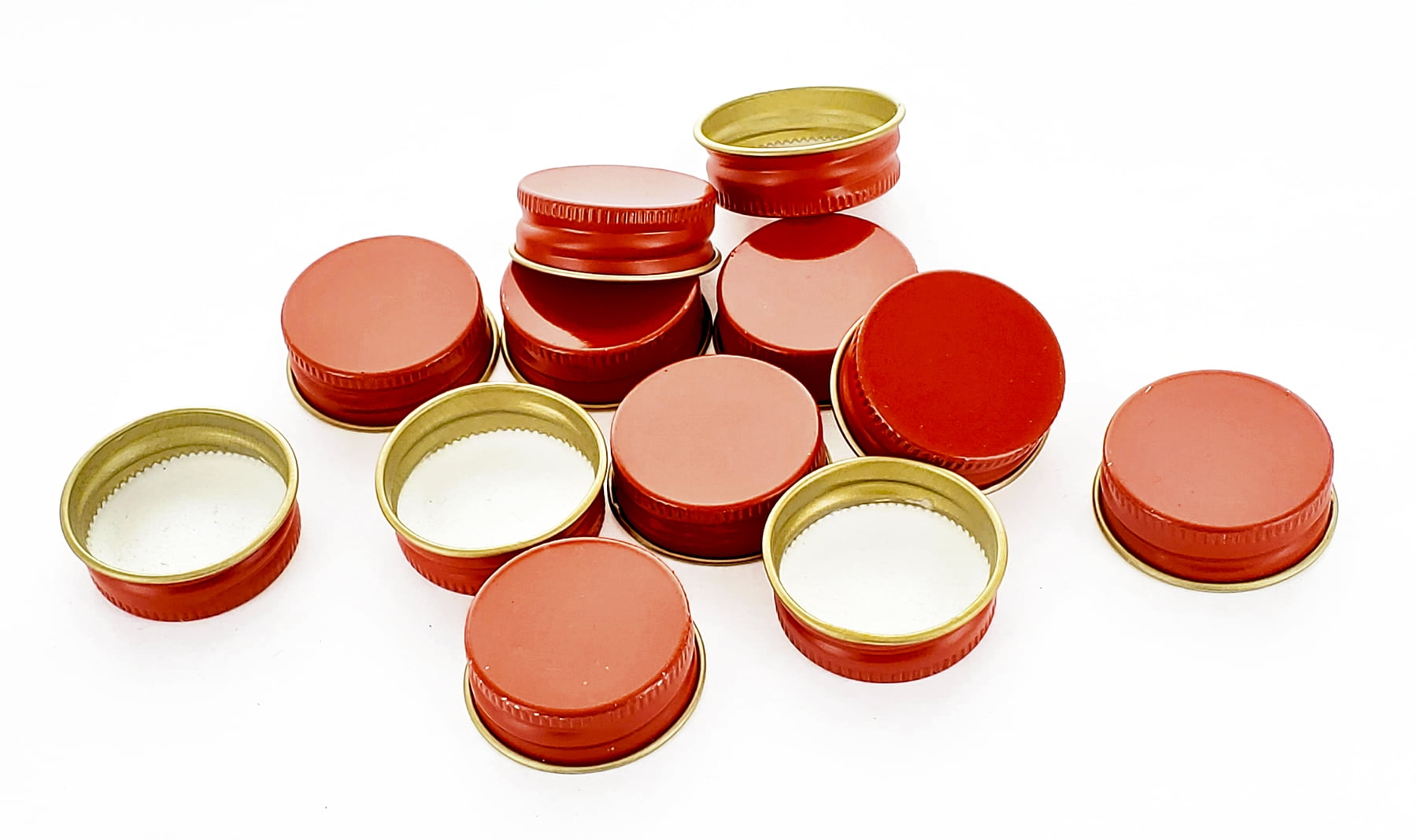 Red 28mm Metal Screw Caps, 12ct - Walmart.com