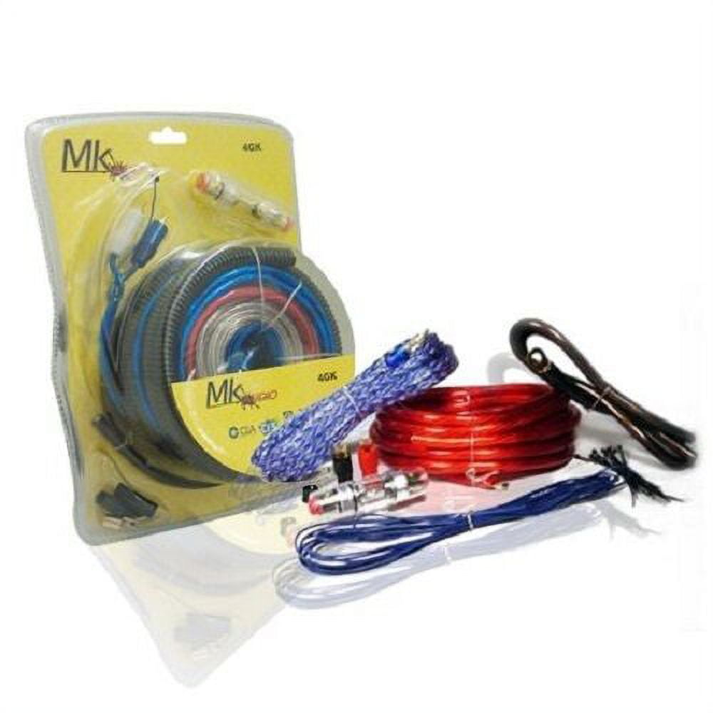 Red 4 Gauge Amplifier Installation Wiring Complete Kit + RCA ...
