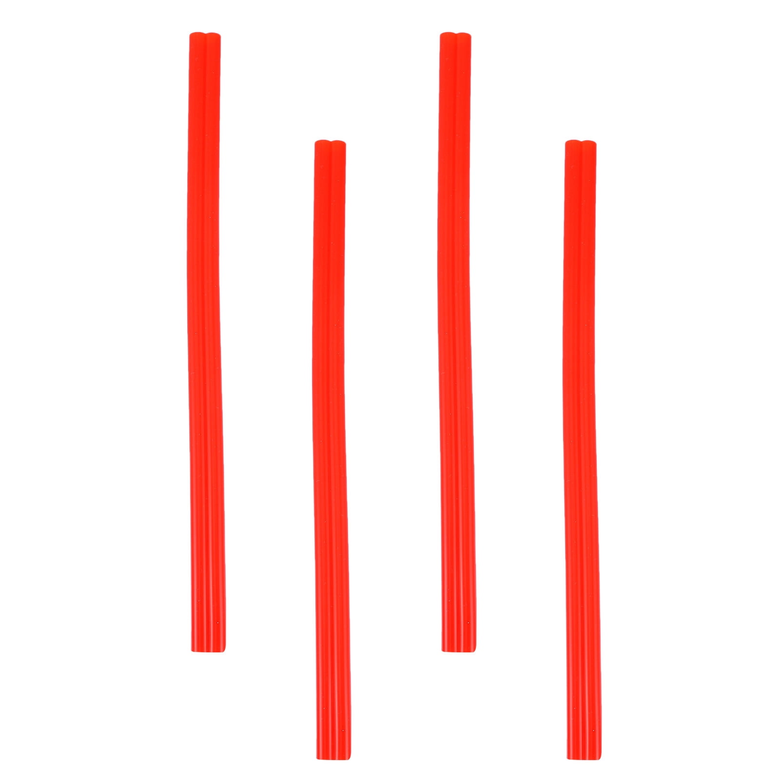 Red 4 Pcs Straws Cardboard Thick Plastic Drinking Cocktail Stirrers ...