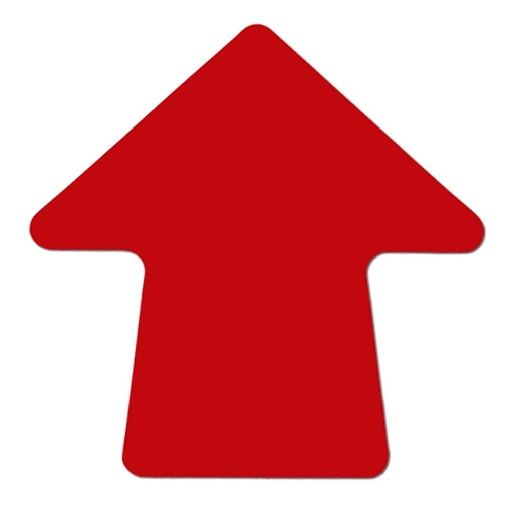 Red 4" Stick-On Colored Vinyl Directional Arrows (100 Per/Roll ...