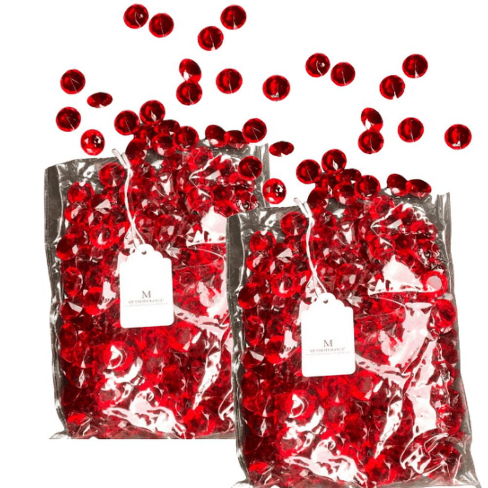 Red [440pcs] Fake Round Diamond Acrylic Gem Table Scatters - Walmart.com