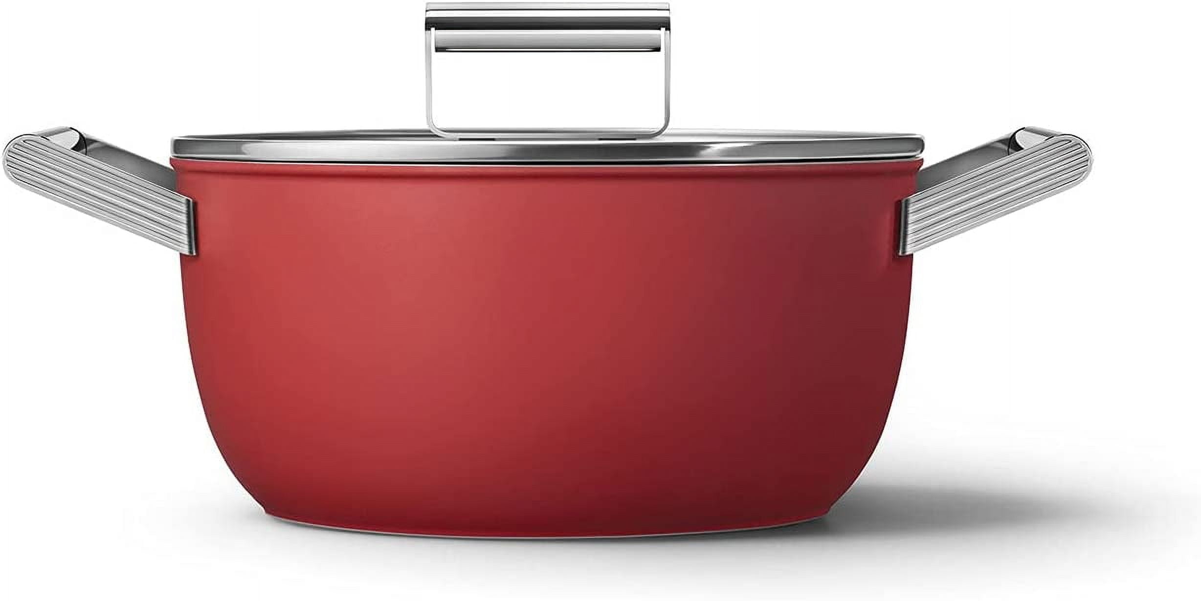 Red 5-Quart 9.5-Inch Casserole Dish with Lid - Walmart.com