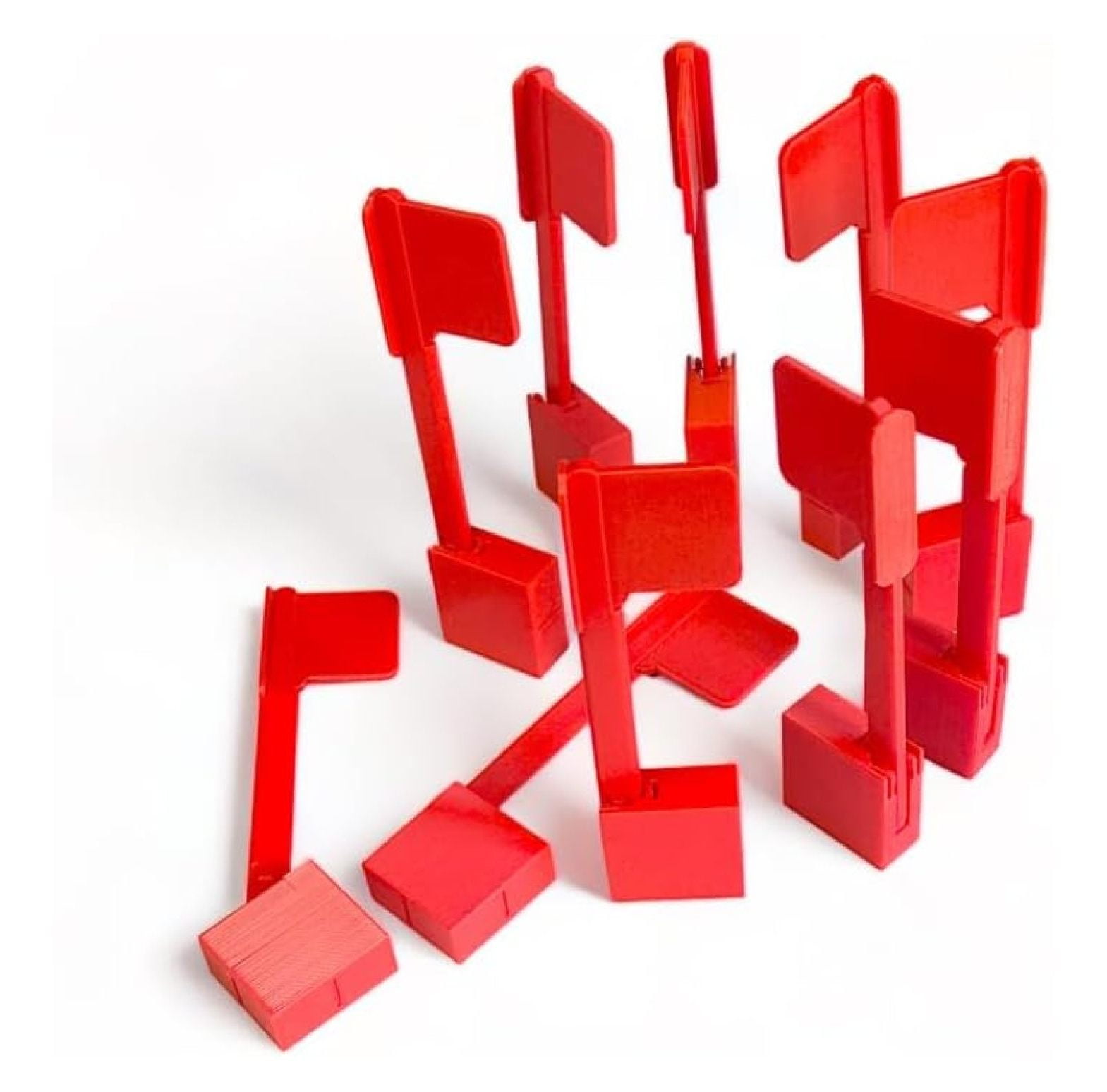 Red 5 inch Small Call Center Desk Flag with Up Down Clip Base Function ...