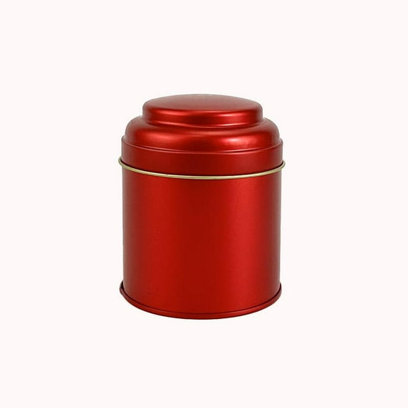 (Red)50g Small Tea Tins Canister With Airtight Double Lids,Mini Tin Can ...