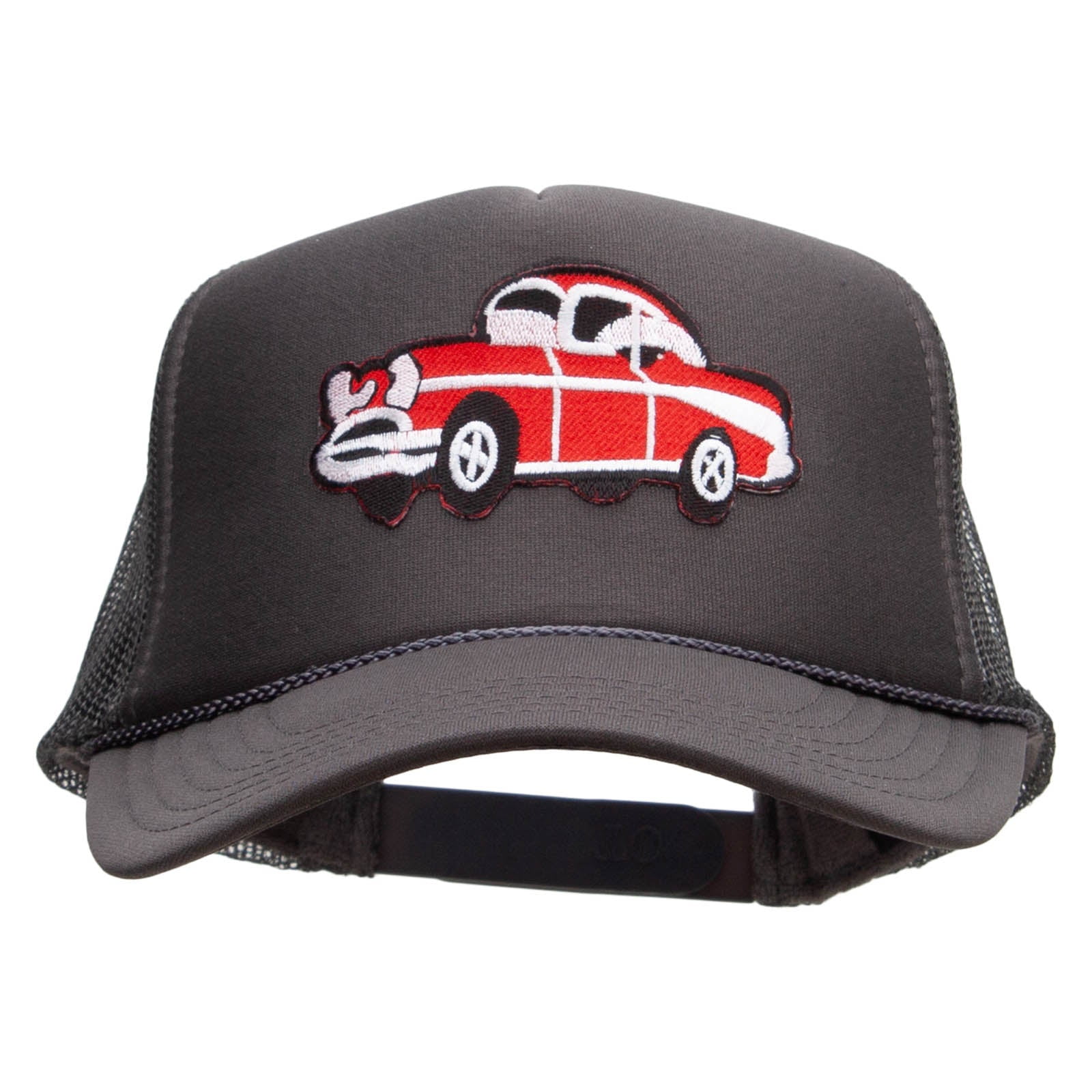 Red 57 Chevy Patched Foam Front Golf Style Mesh Back Cap - Charcoal ...