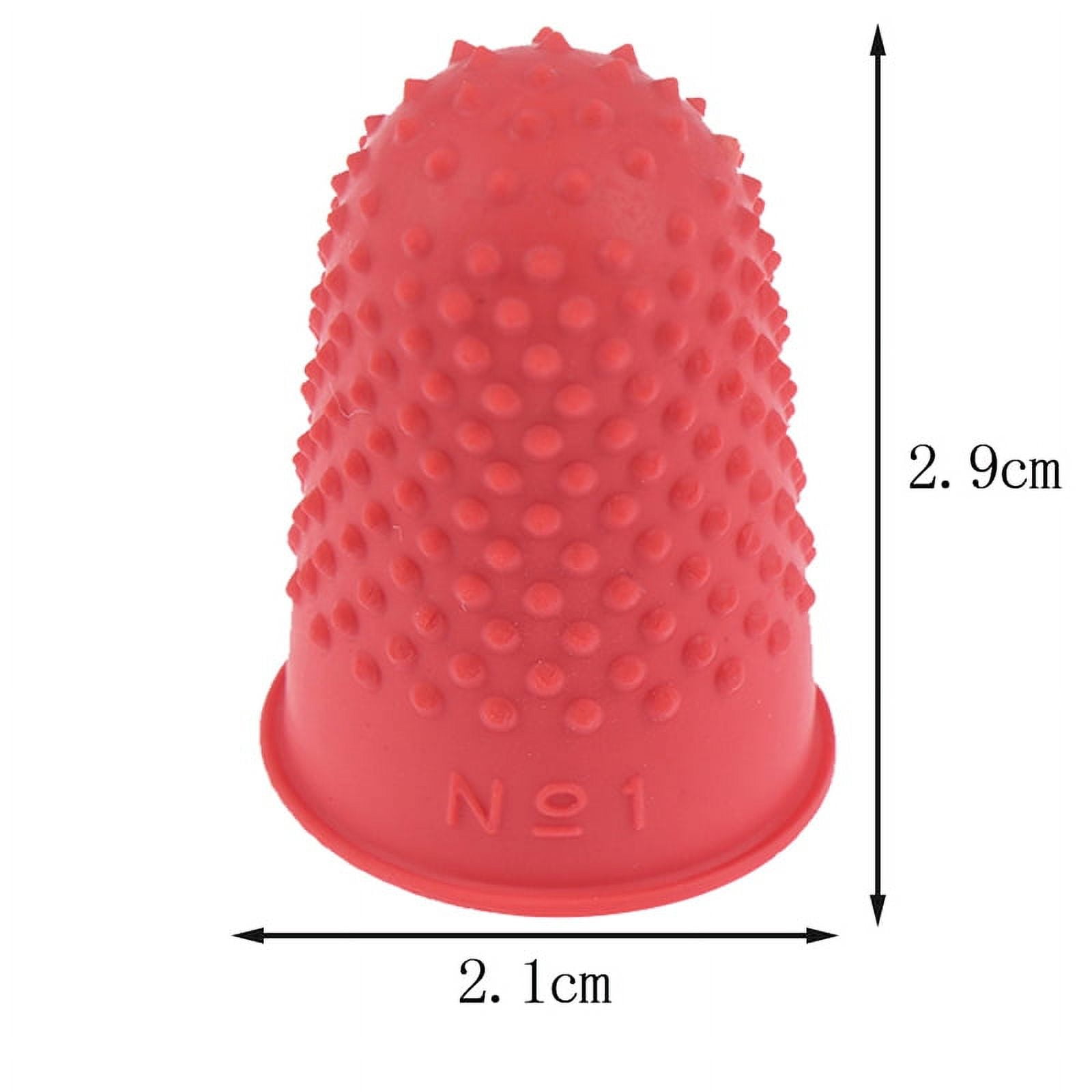 (Red) 5Pcs Counting Cone Rubber Thimble Protector Sewing Quilter Finger ...