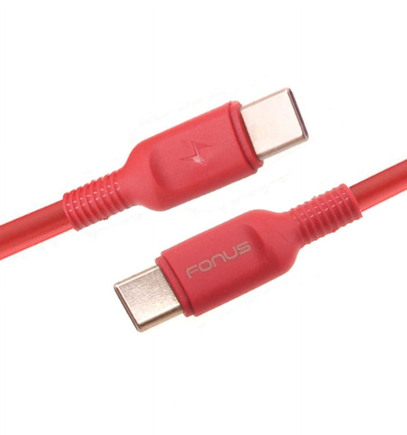 Red 6ft Long Cable for Samsung Galaxy Z Fold5/Flip5 Phones - USB-C to ...