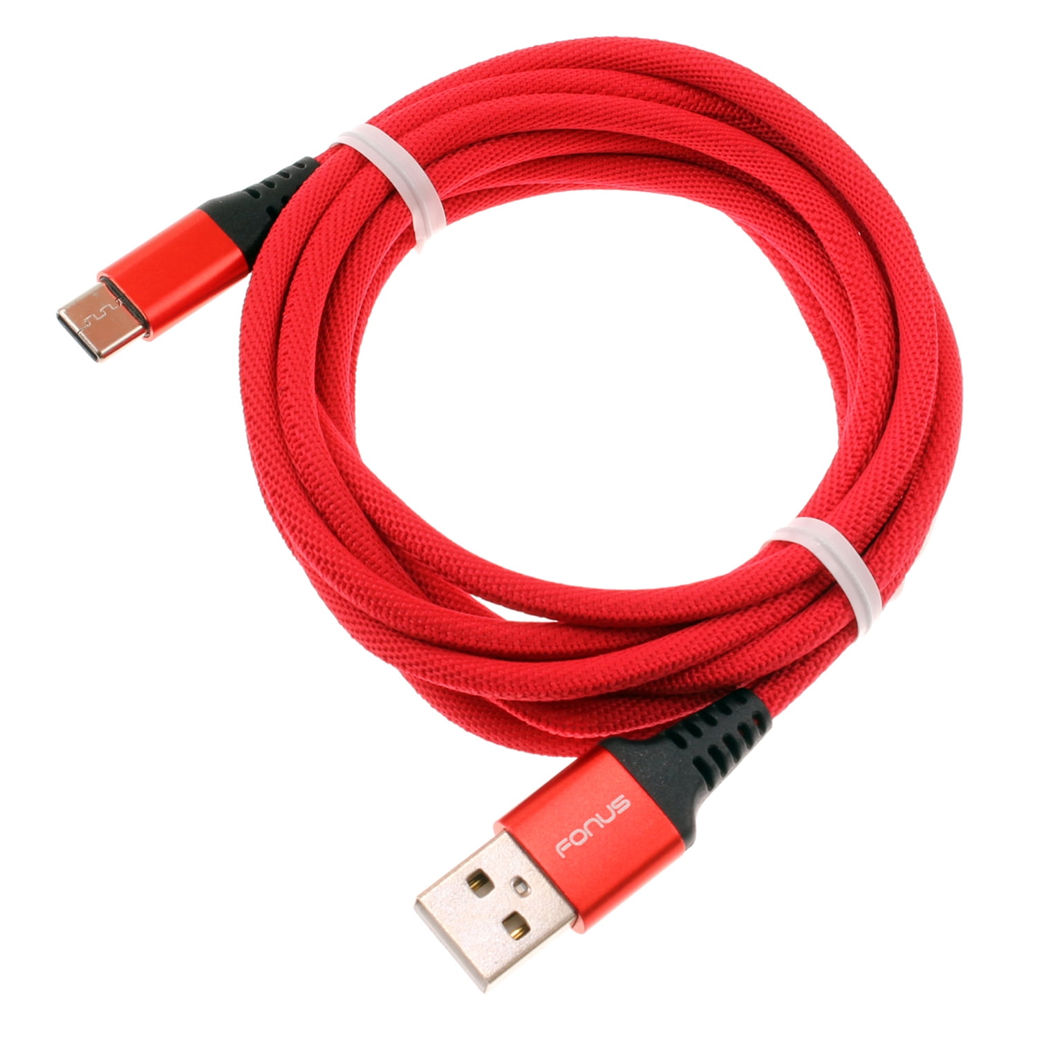 Red 6ft USB-C Cable Type-C for Samsung Galaxy A06/A16 5G/A26 5G/A36 5G ...