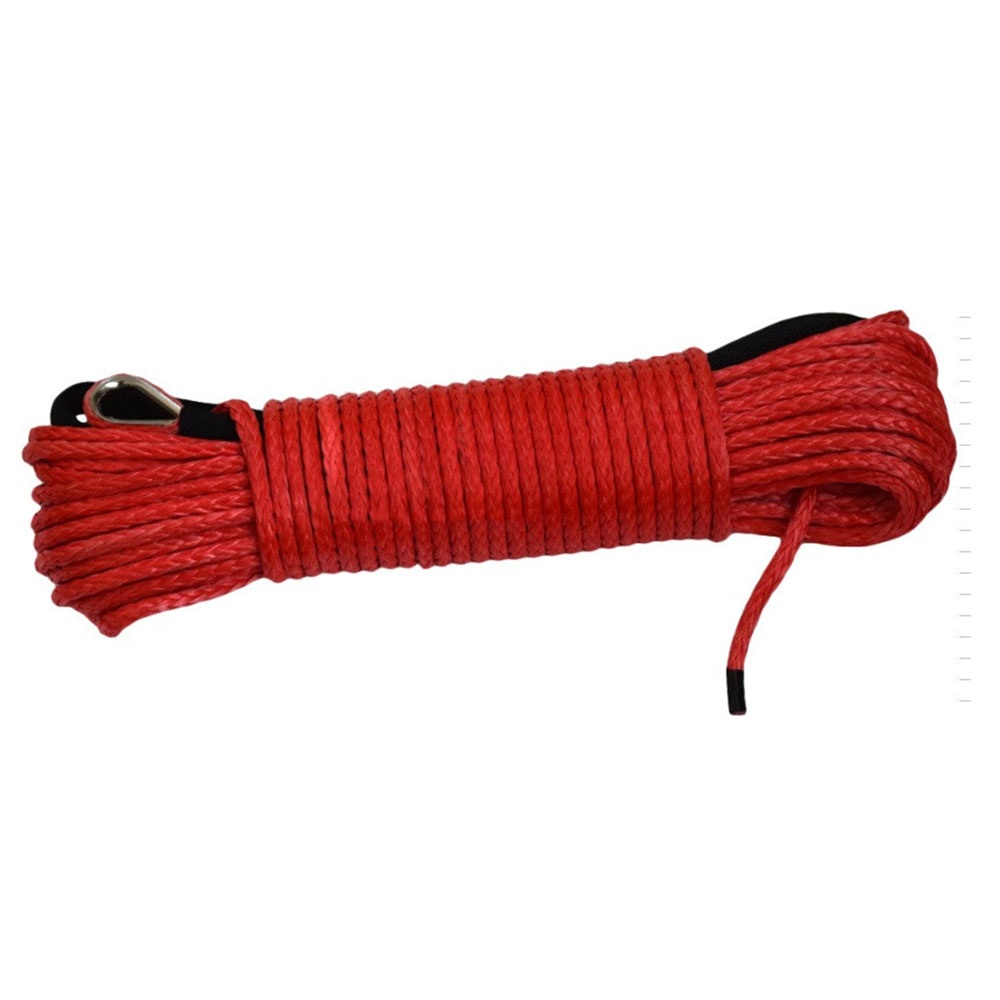 Red 6mm*30m Synthetic Rope Add 4500lbs Aluminum Off Road Rope,Kevlar ...