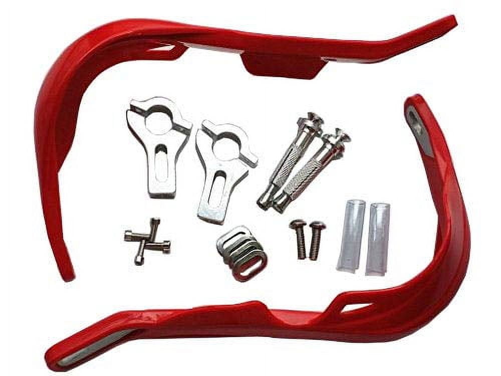 Red 7/8" 22mm Handlebar Hand Guard for Suzuki Yamaha Kawasaki Honda CR ...