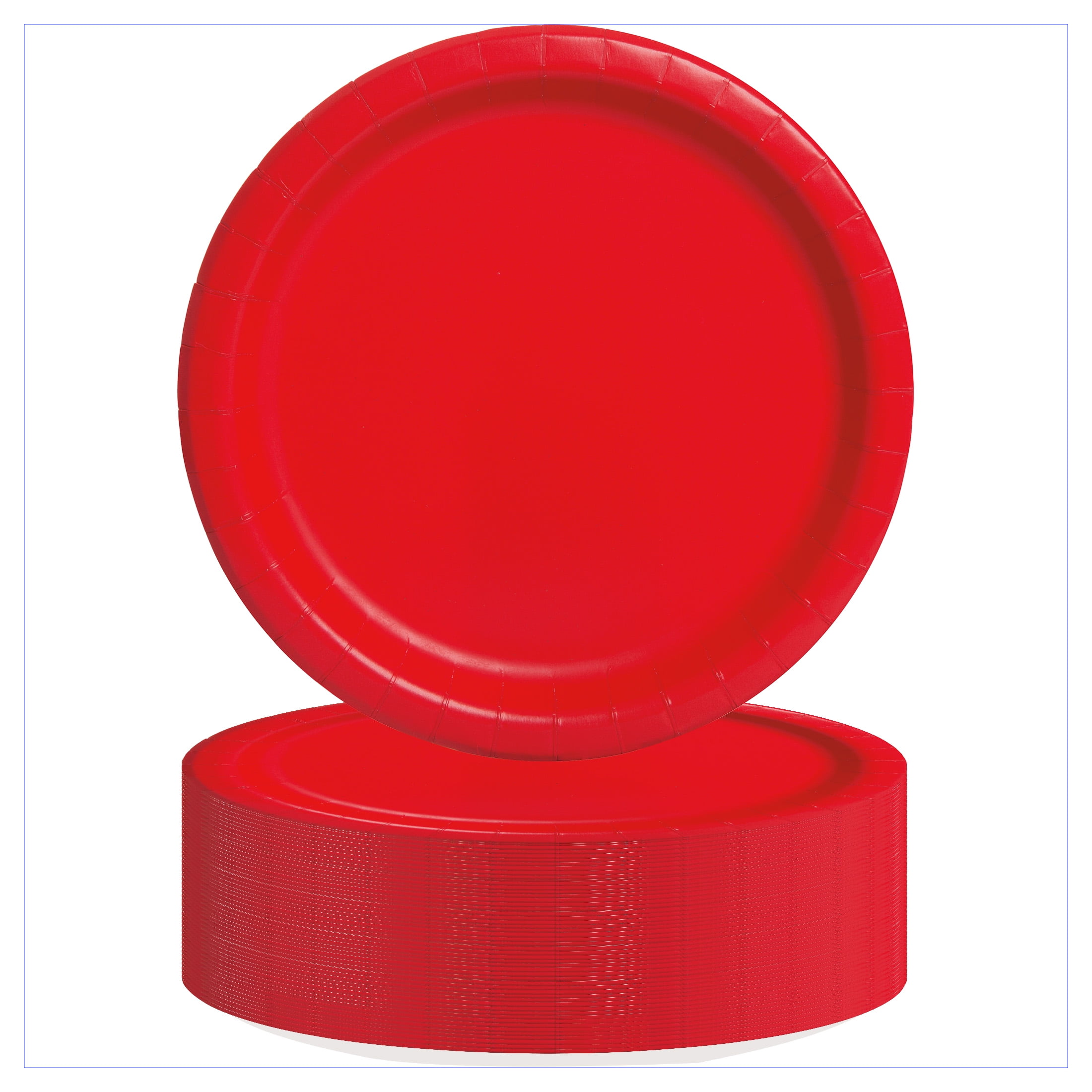 Red 7" Paper Dessert Plates, 70 Count, Way to Celebrate! - Walmart.com