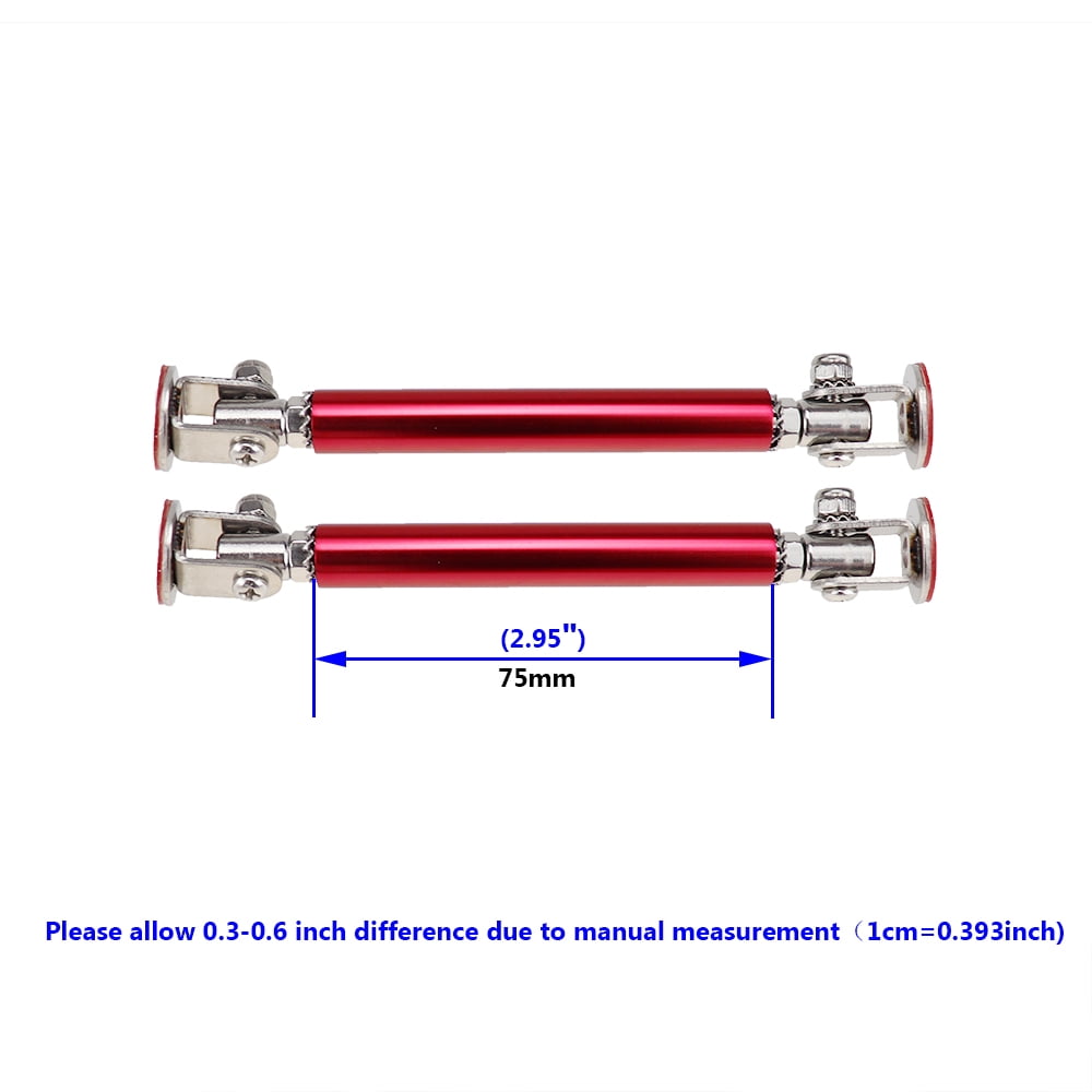 Red-75mm-Adjustable Car Splitter Bar Kit, Racing Splitter Bars, Front ...