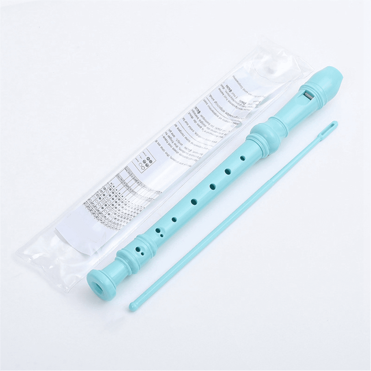 Red-8 Holes Soprano Recorder with Cleaning Rod, German Style C Key ...