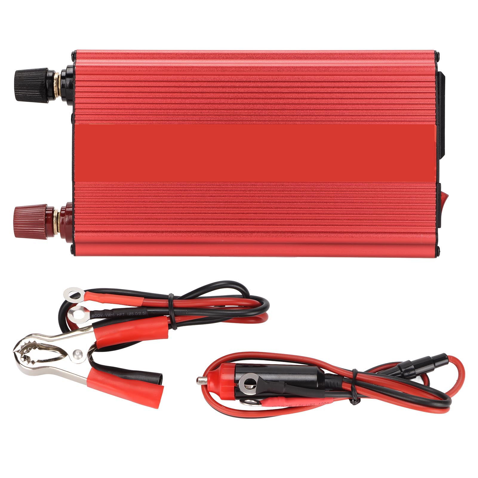 Red AC Sine Wave Converter for Multi-Device Use 12V to 220V Car Power ...