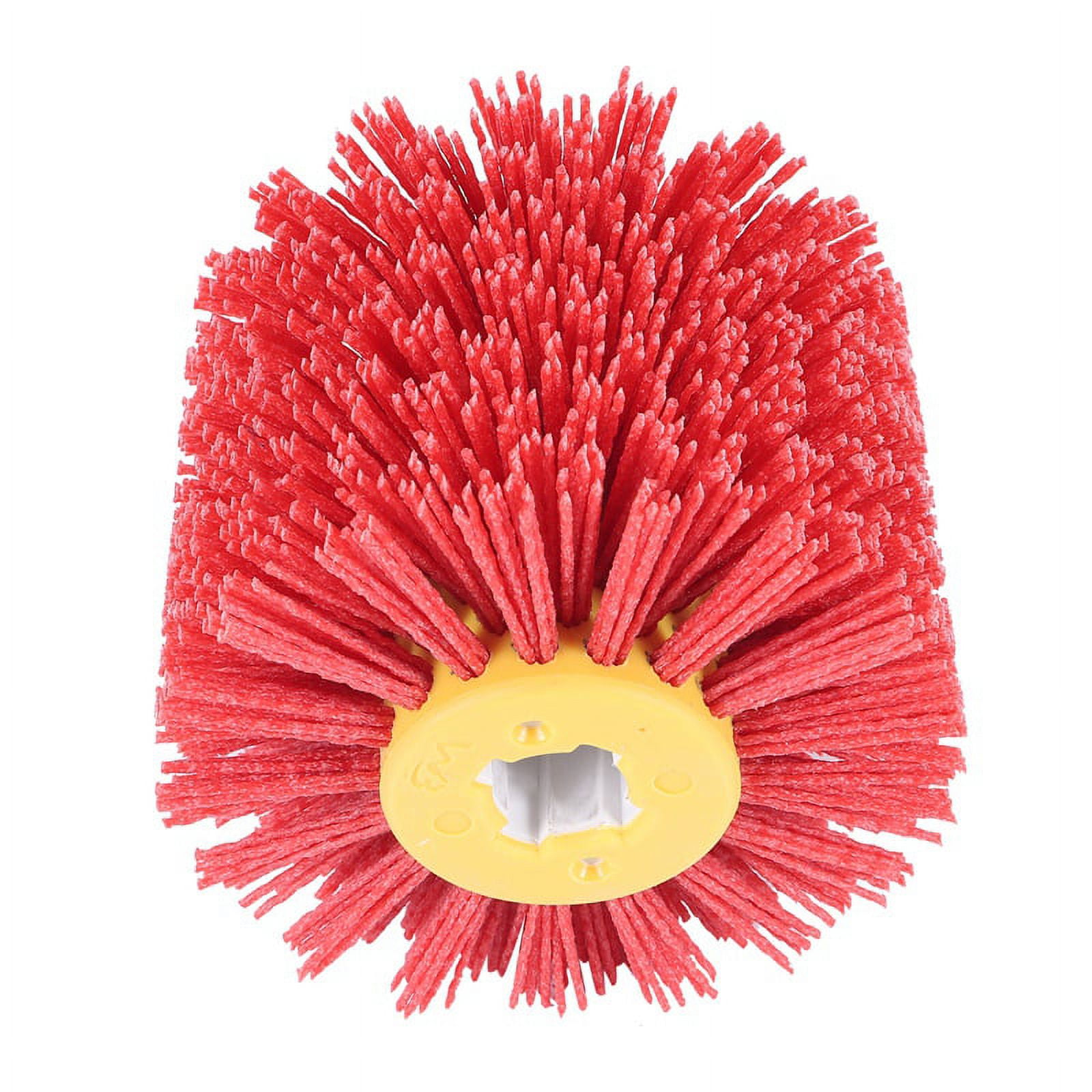 Red Abrasive Wire Drum Brushes Deburring Polishing Buffing Wheel for ...