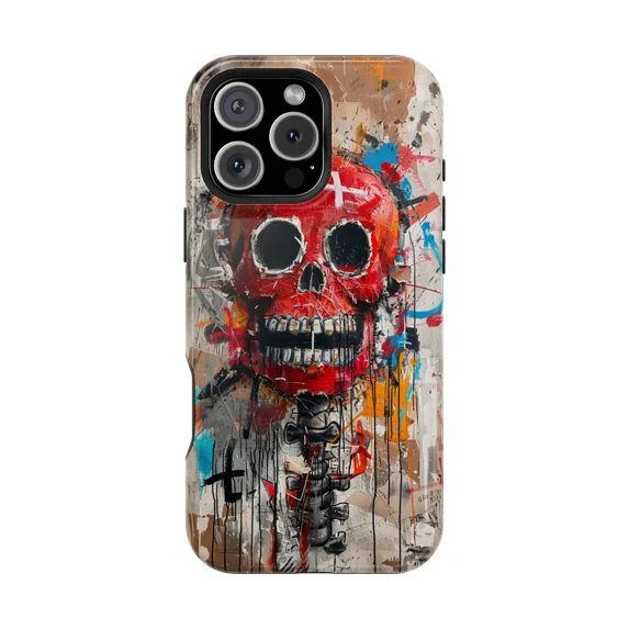Red Abstract Art Painting Design Case for iPhone 17 through 11 Pro Max ...