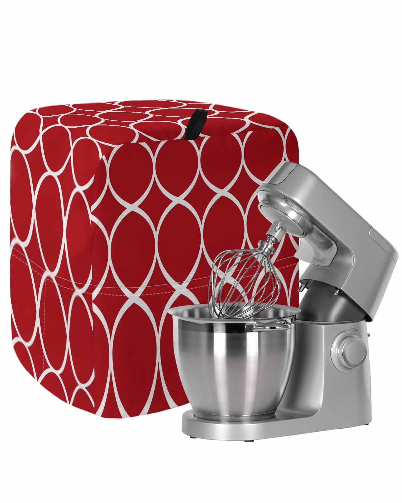Red Abstract Stand Mixer Dust Cover with Storage Pocket & Handles ...
