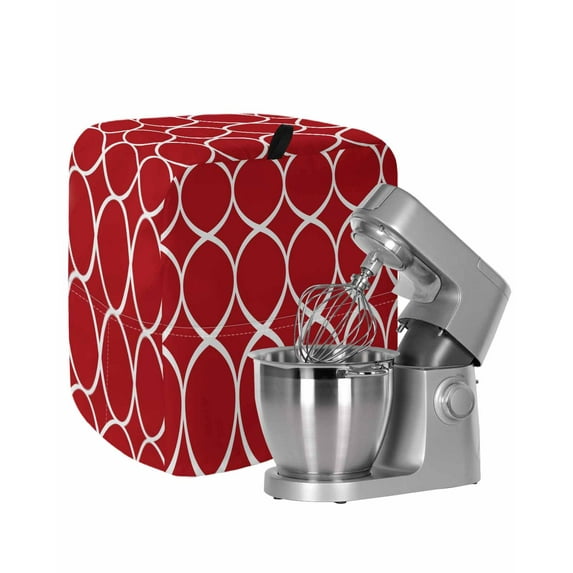 Red Abstract Stand Mixer Dust Cover with Storage Pocket & Handles ...