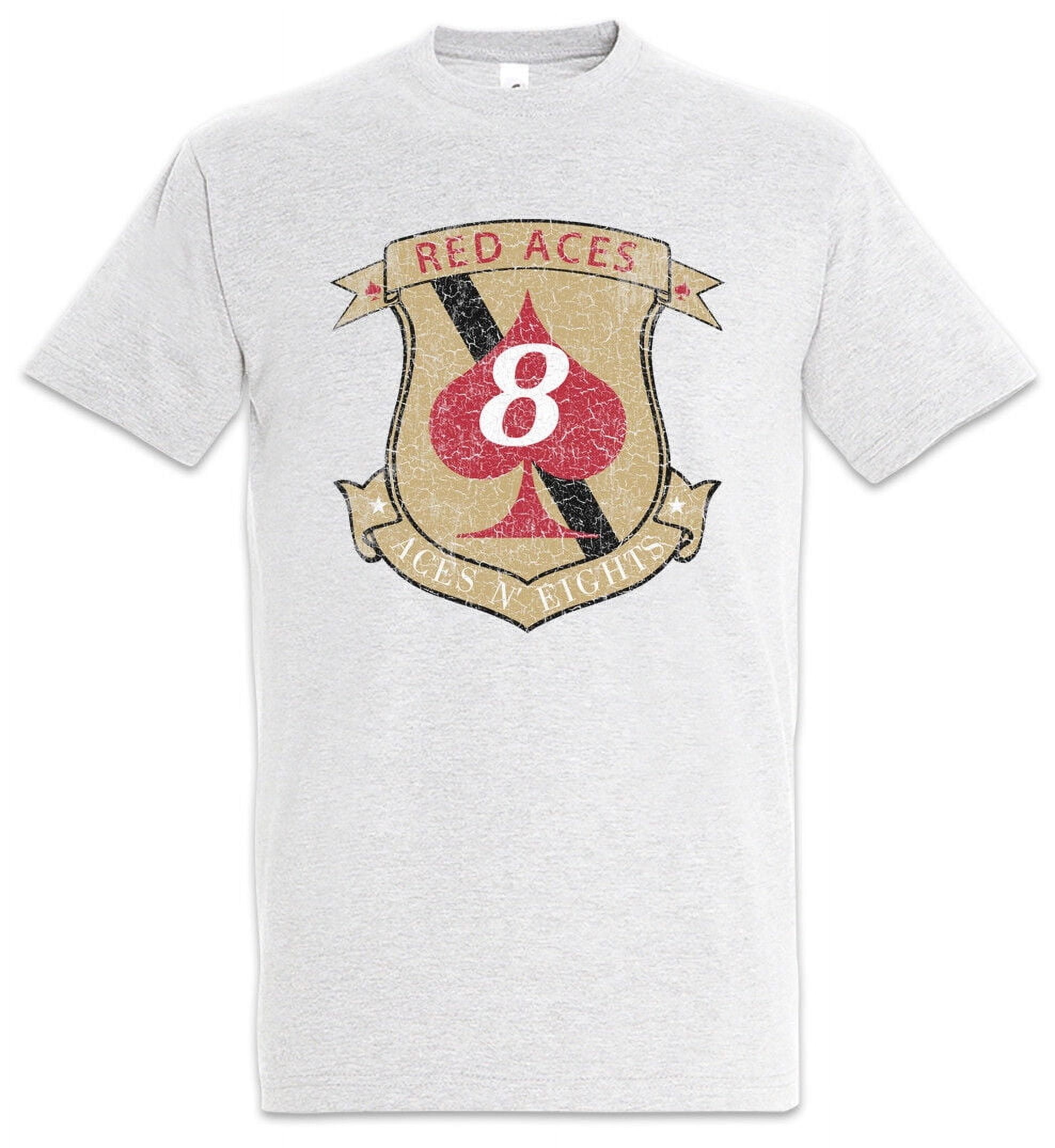 Red Aces Patch T-Shirt Top Battlestar Fun Kara Galactica Space Ship Raptor Logo - Walmart.com