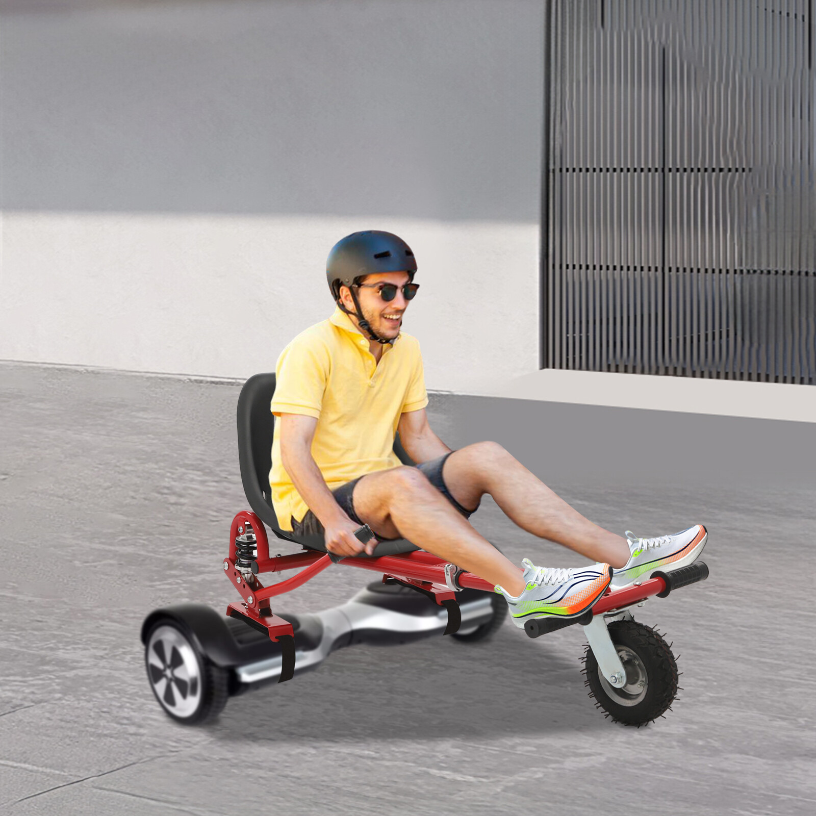 Red Adjustable Balancing Scooter Seat Attachment, Hoverboard Seat ...