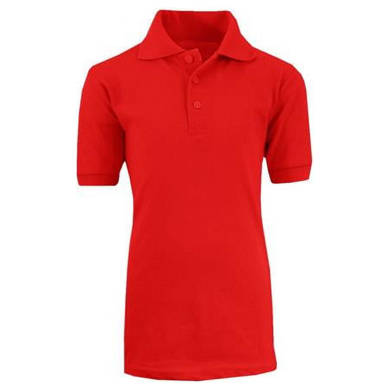 Red Adult School Uniform Polo Shirt, Red - Large - 36 Per Pack - Case ...